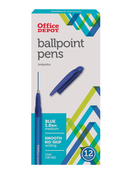 Yubbler - Office Depot® Ballpoint Pens, Blue