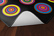 Flagship Carpets Color Rings Rug Rectangle 6 x 8 4 Black - Office Depot