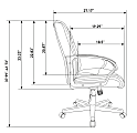 Realspace Ruzzi Mid Back Managers Chair Black BIFMA Compliant - Office ...
