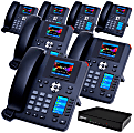 XBLUE QB1 VoIP Phone System Bundle 7 Phones QB1007 - Office Depot