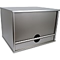 Victor Desktop Organizer 9 34 H x 14 W x 10 34 D Classic Silver ...