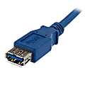 StarTech.com 1m Blue SuperSpeed USB 3.0 Extension Cable A to A MF 3.28 ft USB Data Transfer ...