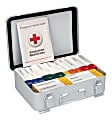 First Aid Only Metal Weatherproof First Aid Kit White 82 Pieces ...