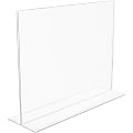 Deflecto Anti Glare Double sided Sign Holder Landscape 8.7 H x 11.1 W x ...