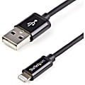 StarTech.com 1m 3ft Black Apple 8 pin Lightning Connector to USB Cable ...
