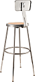 National Public Seating Adjustable Hardboard Stool With Back 25 33 H ...