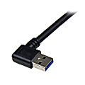 StarTech.com 1m Black SuperSpeed USB 3.0 Cable Right Angle A to B MM 3.28ft USB Data Transfer ...