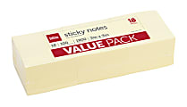 Office Depot Brand Sticky Notes Value Pack 3 x 3 Yellow 100 Sheets Per ...
