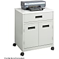 Safco Enclosed Steel Machine Stand With Drawer 29 34 H x 25 W x 20 D ...