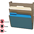 Deflecto Unbreakable Linking DocuPocket 3 Pocket Wall File 7 H x 13 W x ...