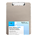Sparco Plastic Clipboard With Flat Clip 8 12 x 11 Smoke - Office Depot