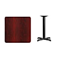 Flash Furniture Square Hospitality Table With X Style Base 31 316 H x ...