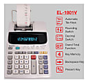 Sharp EL 1801V 12 Digit Printing Calculator - Office Depot