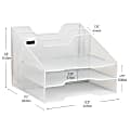 Mind Reader Desktop Vertical Paper Tray Organizer 9 12 H x 11 12 W x 12 ...