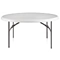 Realspace Molded Plastic Top Folding Table 60 Diameter Platinum ...