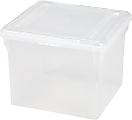 IRIS File Storage Cube Boxes Letter Size 13 34 x 13 x 11 Clear Pack Of ...