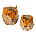 Honey Can Do Fox Shaped Storage Baskets 4 12 H x 7 W x 16 W Natural Set ...