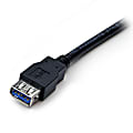 StarTech.com 6 ft Black SuperSpeed USB 3.0 5Gbps Extension Cable A to A MF Extend your USB 3.0 ...