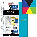 Five Star Notebook 9 12 x 7 14 5 Subjects College Ruled 180 Sheets ...