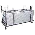 Lorell Table Cart For Plastic Rectangular Folding Tables Charcoal ...