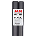 JAM Paper Wrapping Paper Matte 25 Sq Ft Black Pack of 2 Rolls - Office ...