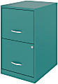 Realspace SOHO Smart 18 D Vertical 2 Drawer File Cabinet Teal - Office ...