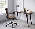 Realspace Trezza 60 W Writing Desk Warm Walnut - Office Depot