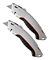 Office Depot Brand Retractable Steel Utility Knives Silver Pack Of 2 ...