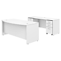 Bush Studio C Bow DeskCredenzaFile - Office Depot
