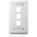 C2G Premise Plus Multimedia Keystone Wall Plate Mounting plate white 3 ...