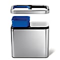 simplehuman Slim Open Top Mini Trash Can 5.3 Gallons Dual Compartment ...