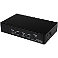 StarTech.com 4 Port DisplayPort KVM Switch w Audio USB Keyboard Video Mouse Computer Switch Box ...