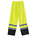 Ergodyne GloWear 8915BK Class E Polyester Hi Vis Rain Pants X Large LimeBlack - Office Depot