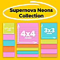 Post it Notes Super Sticky Notes Assorted Sizes Supernova Neons ...