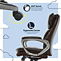 Serta Smart Layers Arlington AIR Ergonomic Bonded Leather High Back ...