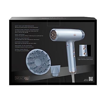 Conair InfinitiPRO DigitalAIRE Hair Dryer Powder Blue - Office Depot