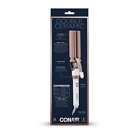 Conair Double Ceramic Triple Barrel Hair Waver Crimping Flat Iron 1 12 ...