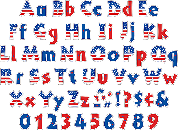 Barker Creek Letter Pop Outs 4 USA Set Of 255 - Office Depot