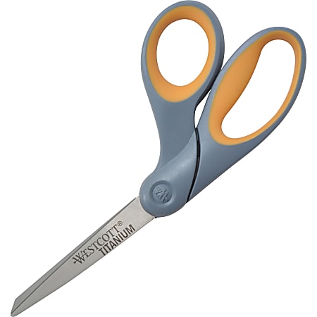 Westcott Titanium Bonded Scissors 8 Bent GrayYellow - Office Depot