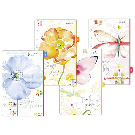 Day Timer Kathy Davis 2 Page Per Month Planner Refill 5 12 x 8 12 White ...
