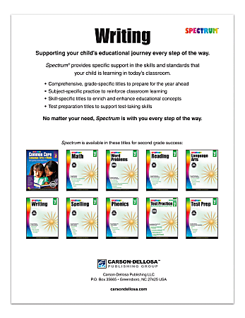 Spectrum Writing Grade 2 - Office Depot