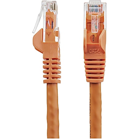 StarTech.com 15ft CAT6 Ethernet Cable Orange Snagless Gigabit CAT 6 ...