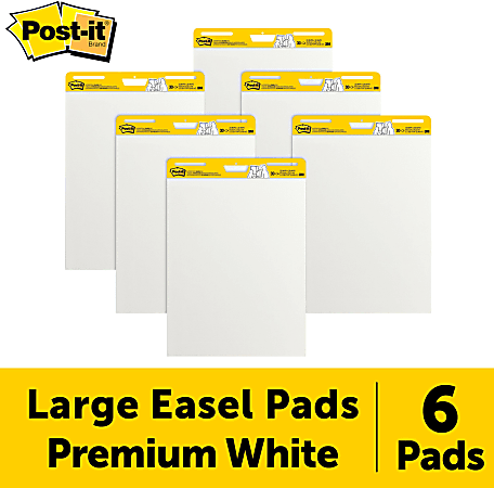 Post it Super Sticky Easel Pads 25 x 30 6 Pads 30 SheetsPad School ...