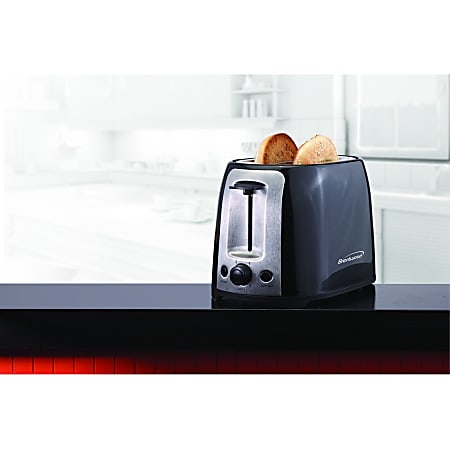 Brentwood Cool Touch 2 Slice Wide Slot Toaster BlackStainless Steel ...