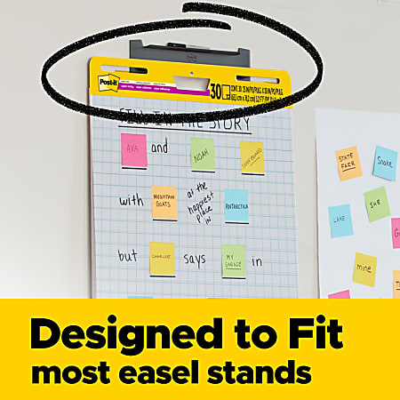 Post it Super Sticky Easel Pads 25 x 30 4 Pads 30 SheetsPad School ...