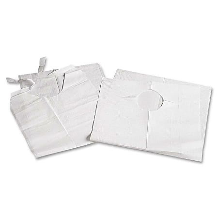 Medline Adult TissuePoly Backed Disposable Bibs 19 x 35 Case Of 150 ...