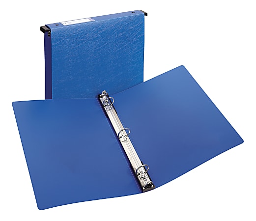 Avery Hanging Storage 3 Ring Binder 1 Round Rings Blue - Office Depot