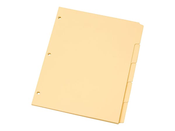 Oxford Manila Tab Dividers Blank 5 Tab Box Of 50 Sets - Office Depot