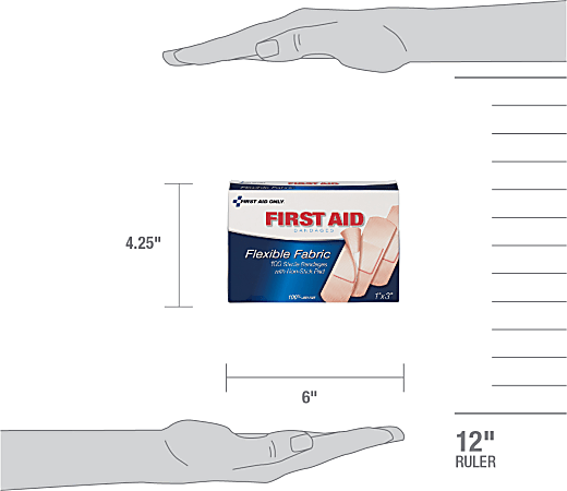 First Aid Only Fabric Bandages 1 x 3 Box Of 100 - Office Depot