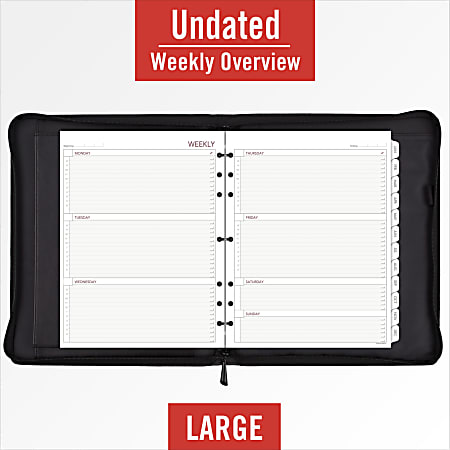 Day Runner Inset Stripe Refillable Weekly Planner 8 12 x 11 Assorted ...